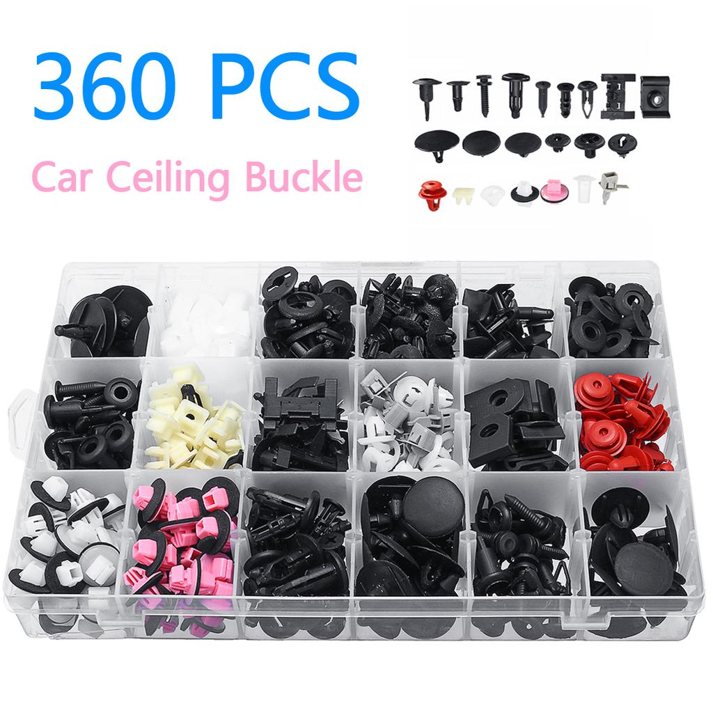 Buy 360PCS Universal Car Body Trim Clips Plastic Trim Bumper Rivet ...