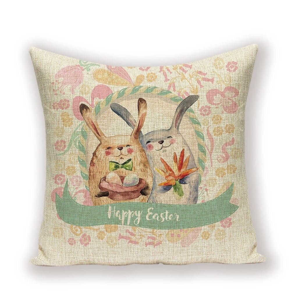 Cheap Rabbit Hare Decorative Cushion Cover Cartoon Animal Farmhouse ...
