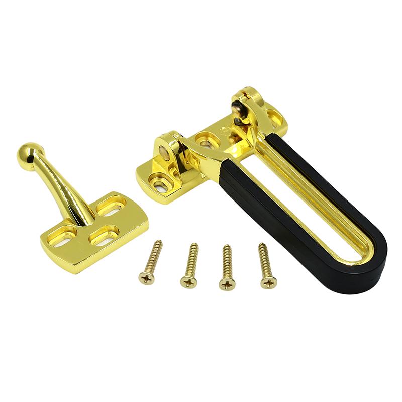 Buy Satin Nickel Anti-Theft Door Fastener Button Swing Arm Door Guard ...