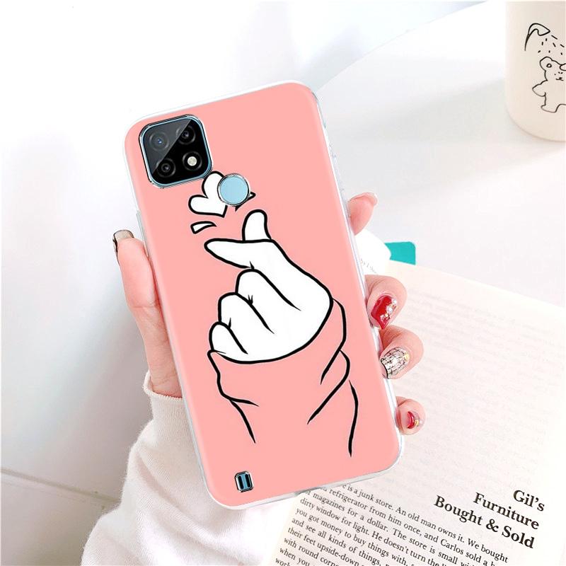 Oppo Realme C21 Kılıfı için Yumuşak Silikon Telefon Tamponu OPPO Realme ...