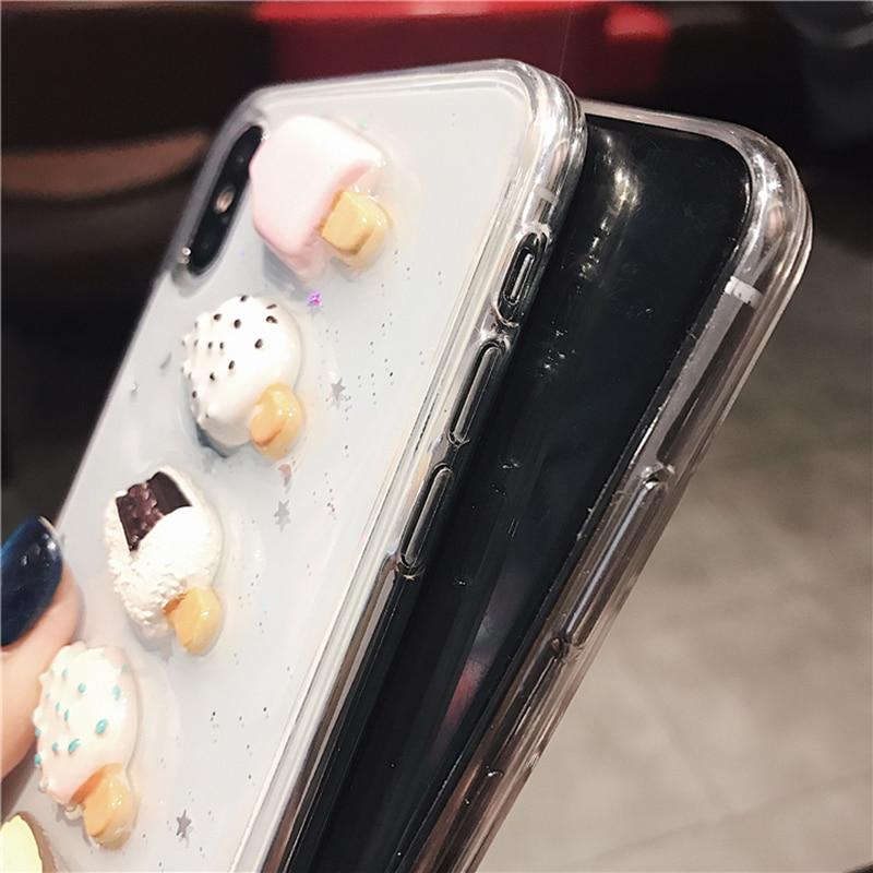 Buy Cute 3D Summer Ice Cream Phone Case for iPhone11 Pro XS Max XR6S 7 ...