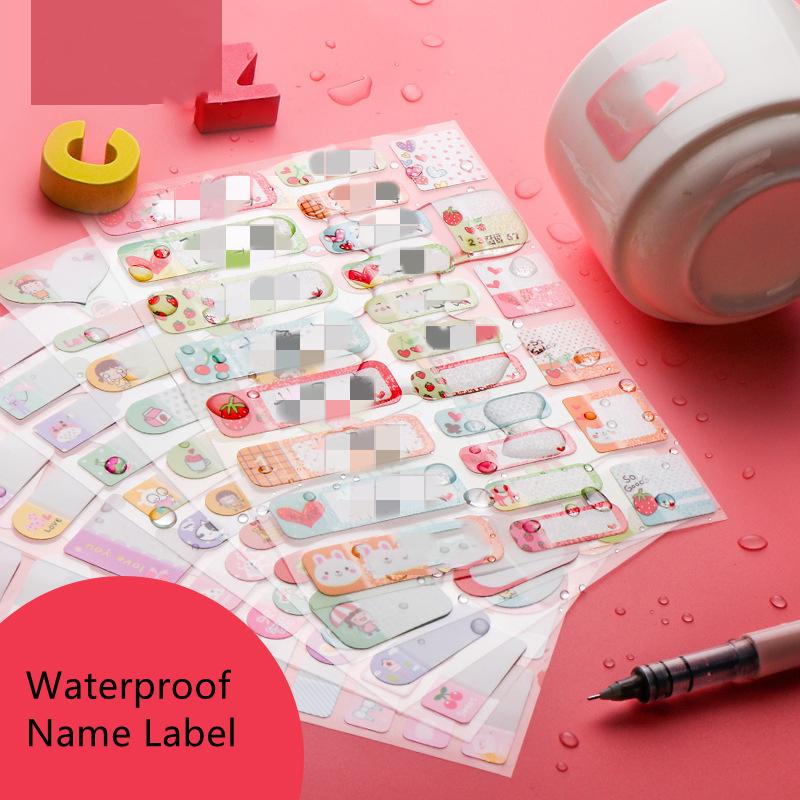 Buy New 5 Sheets Cute Cartoon Bear Waterproof Handwriting Name Sticker ...