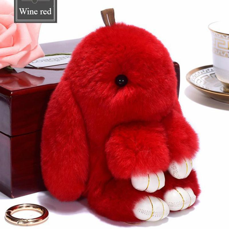 Buy Key Chain Rabbit Car Bag Pendant Couple Keyring Bunny Doll Plush ...