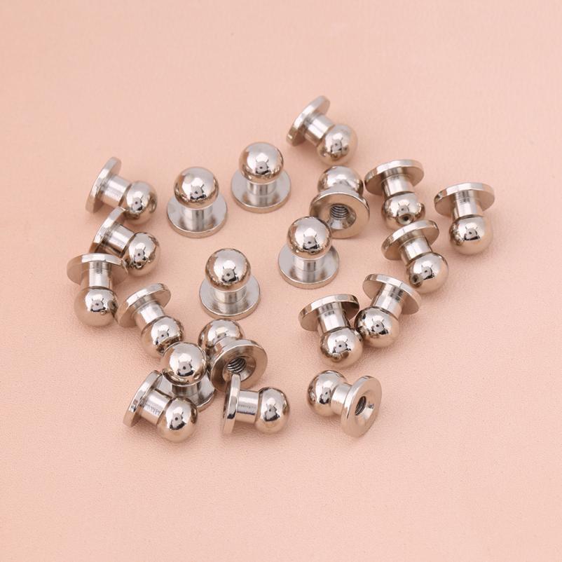 20pcs DIY 8*6mm Silver Copper Round Head Nail Rivet Button for Arts ...