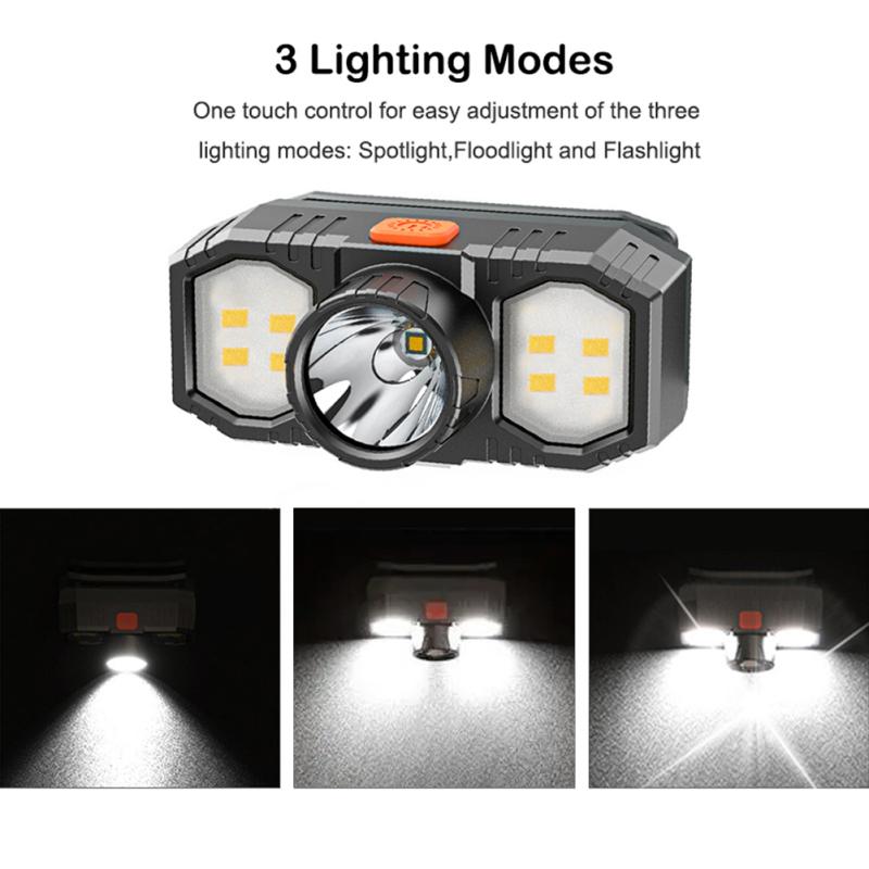 Satın alın Led Headlamp 3 Heads Outdoor Rechargeable Portable ...