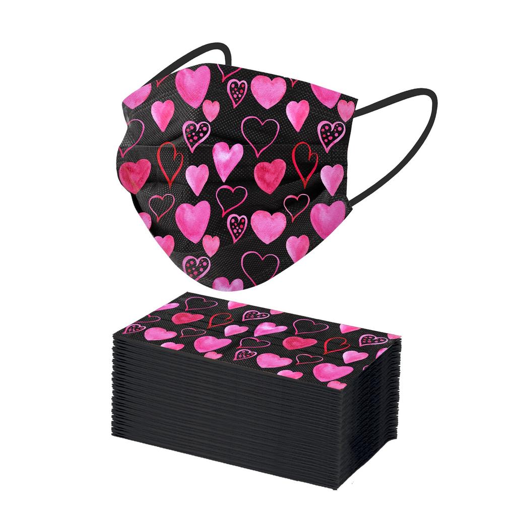 Cheap 10PC Adult'S Valentine's Day Love Mask Disposable Protective ...