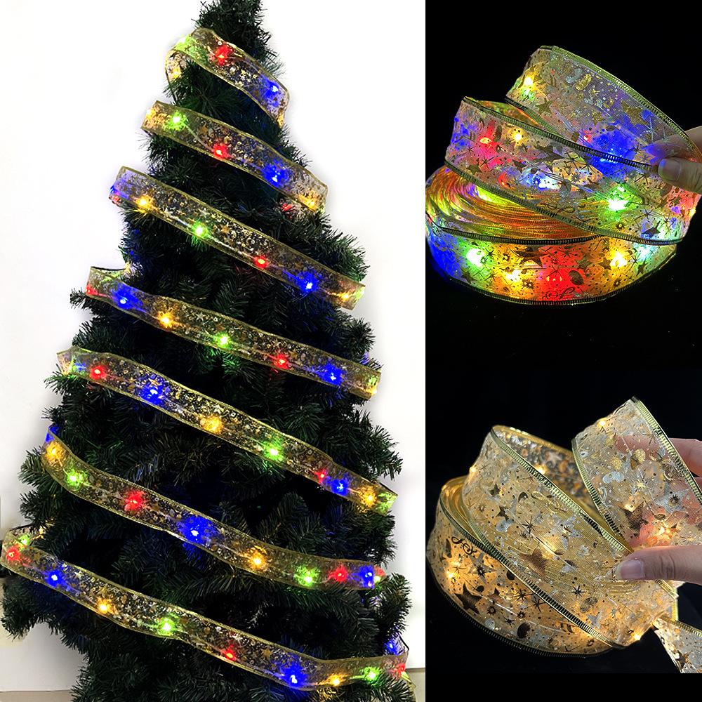Buy Ribbon Lighting Chain Christmas Tree Ornamental Festoon Lamp with ...