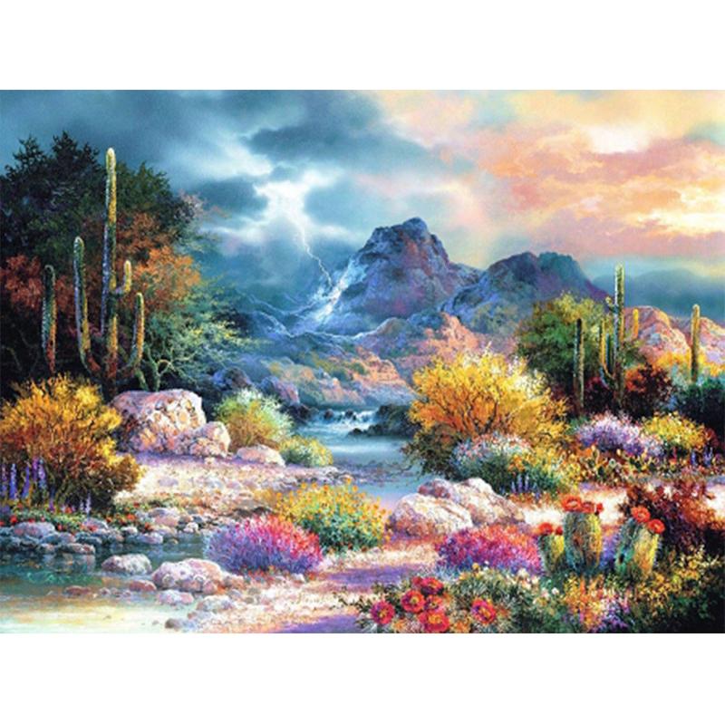 DIY Diamond Painting Landscape Round Diamond Embroidery Diamond Mosaic ...