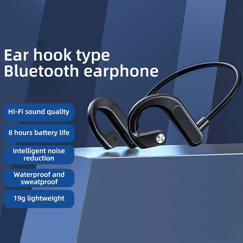 Buy Bone Conduction Bluetooth Headset Ear Hook Type Wireless Earphone ...