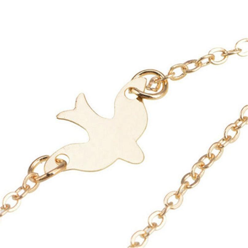 Buy European Style Double Layer Peace Pigeon Necklace Layered Clavicle ...
