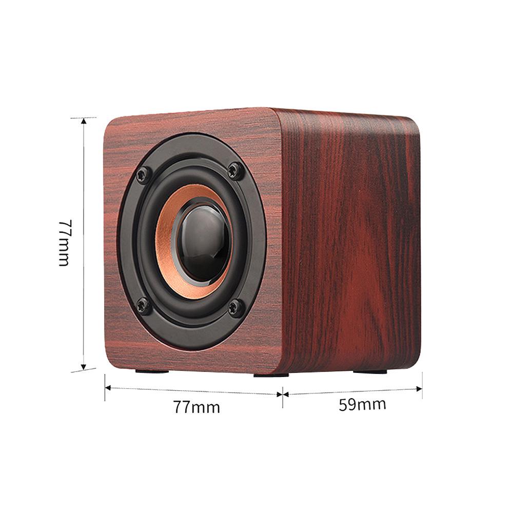 Buy Mini Wooden Wood Subwoofer Wireless Bluetooth HIFI Stereo Bass ...