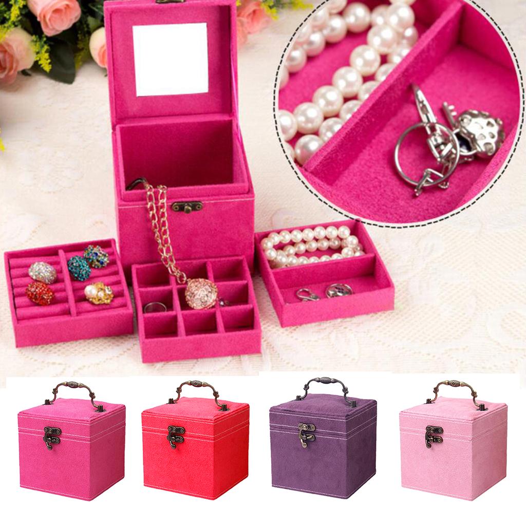 💰Koupit online: Luxurious Large Velvet Jewelry Box Case Storage with ...