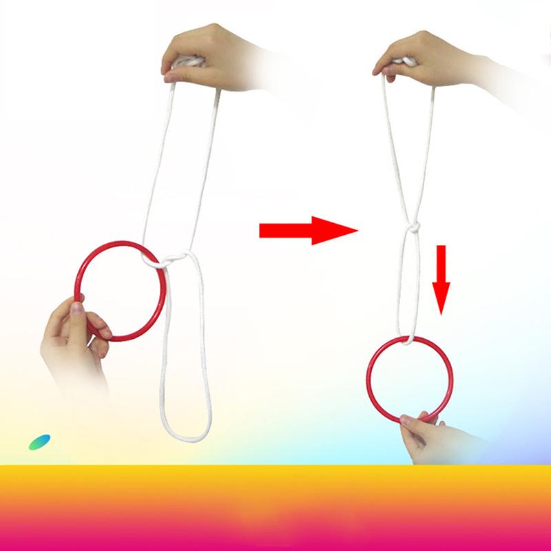 Cheap Ring With Rope Magic Tricks Rope Through The Knot Props Close Up ...