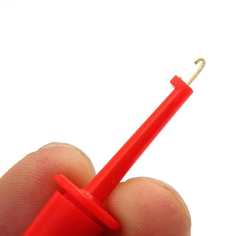 Buy 10pcs Multimeter Wire Lead Single Test Hook Clip Electronic Mini ...