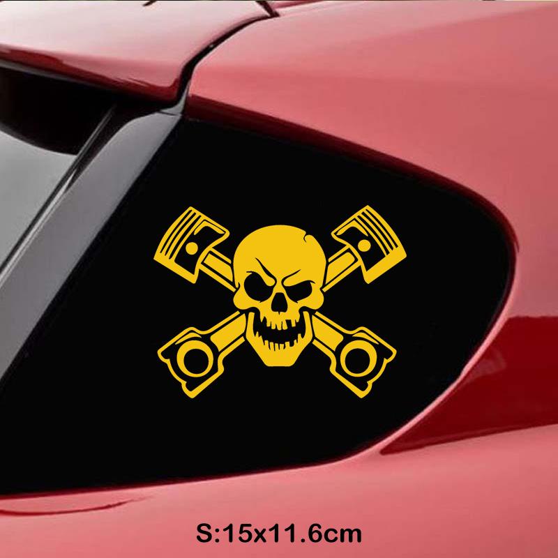 Perets sticker death skull on car funny vinyl stickers for auto stying ...