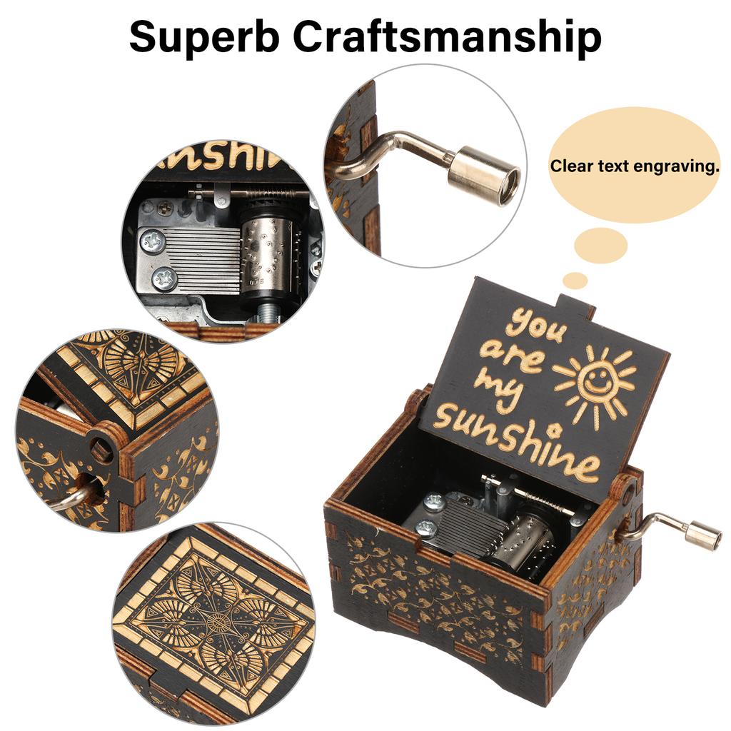 Satın alın Day Valentine's Day Classical Birthday Wooden Hand Crank ...