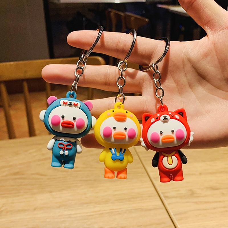 Compra online de Cartoon Cute Duck Figure Keychains Little Yellow Duck ...