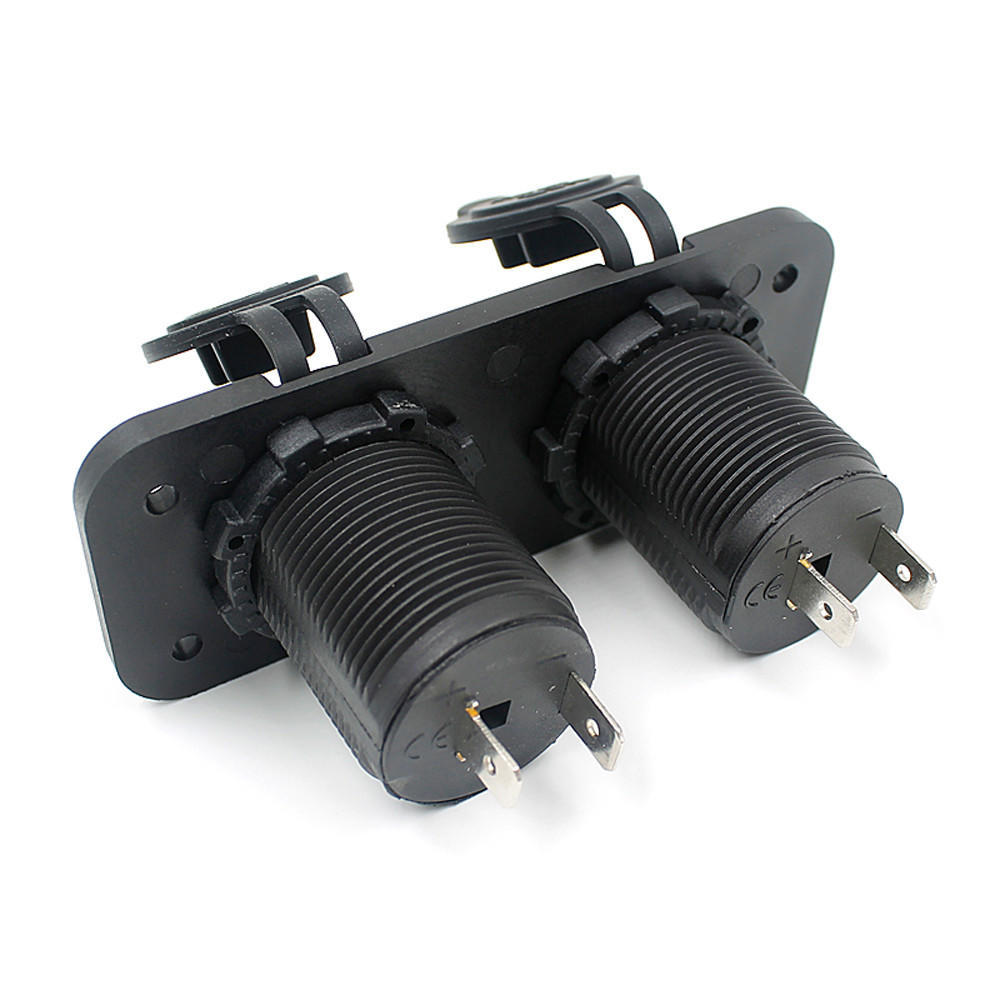 Buy 1PC Dual USB Charger and Socket Panel Mount Marine 12 Volt Power ...