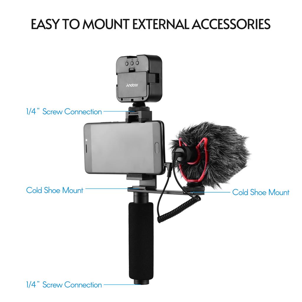Buy Smartphone Vlogging Hand Grip Mobile Phone Video Recording Holder ...