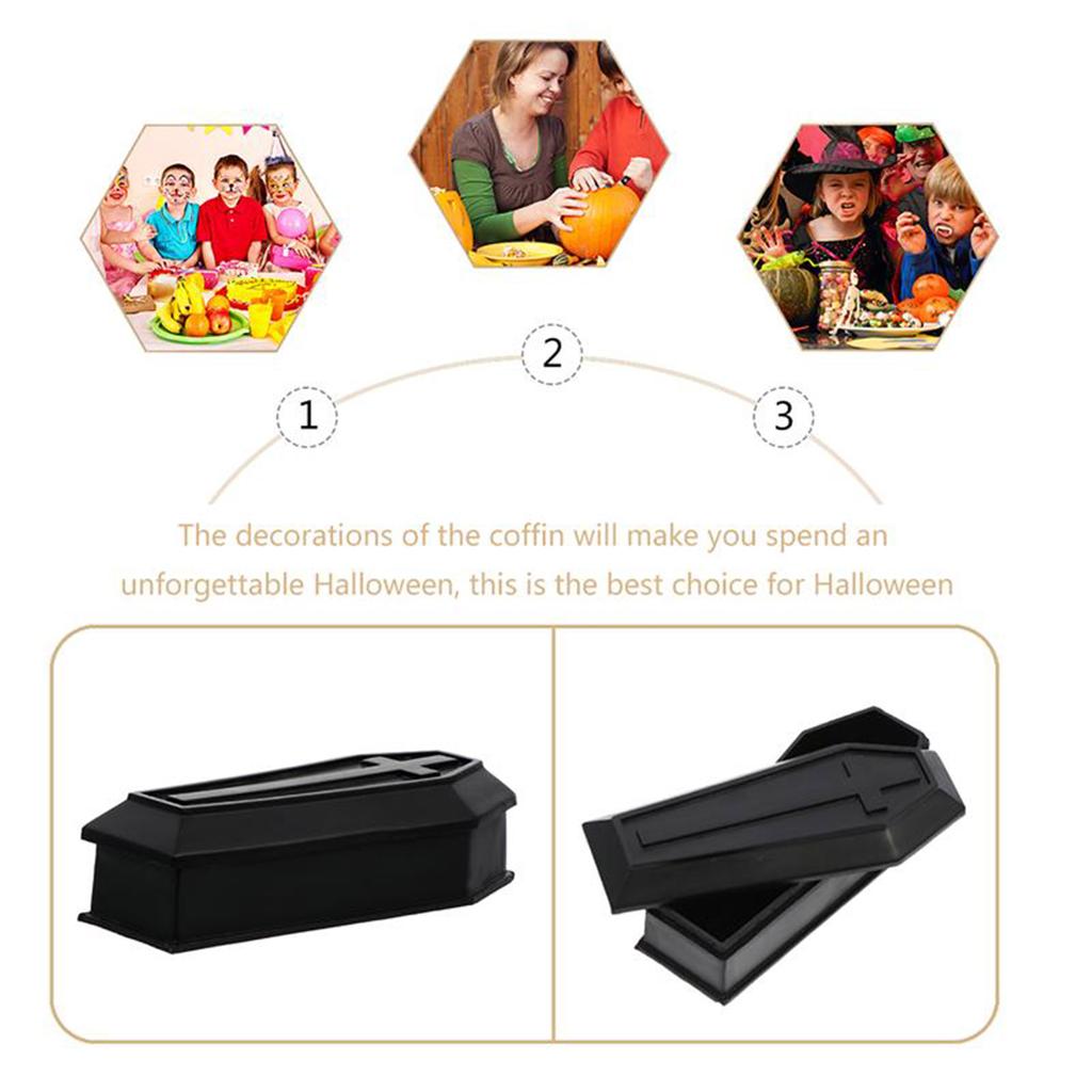 Cheap 6pcs Halloween Coffin Fake Funeral Coffin with Cross Lid Coffin ...