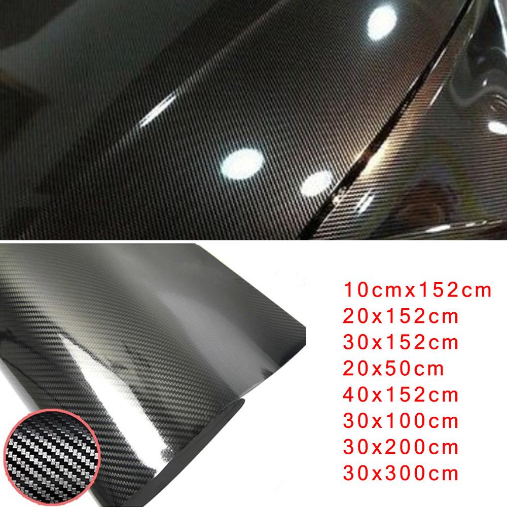 Buy 5D High Glossy Shiny Carbon Fiber Style Film Wraping Decal Car ...