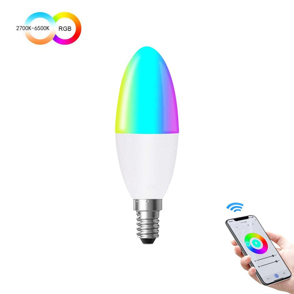 💰Compra online de Smart WiFi Tuya LED Light E14 C37 Brightness Dimmable RGB Voice Control Bulbs ...