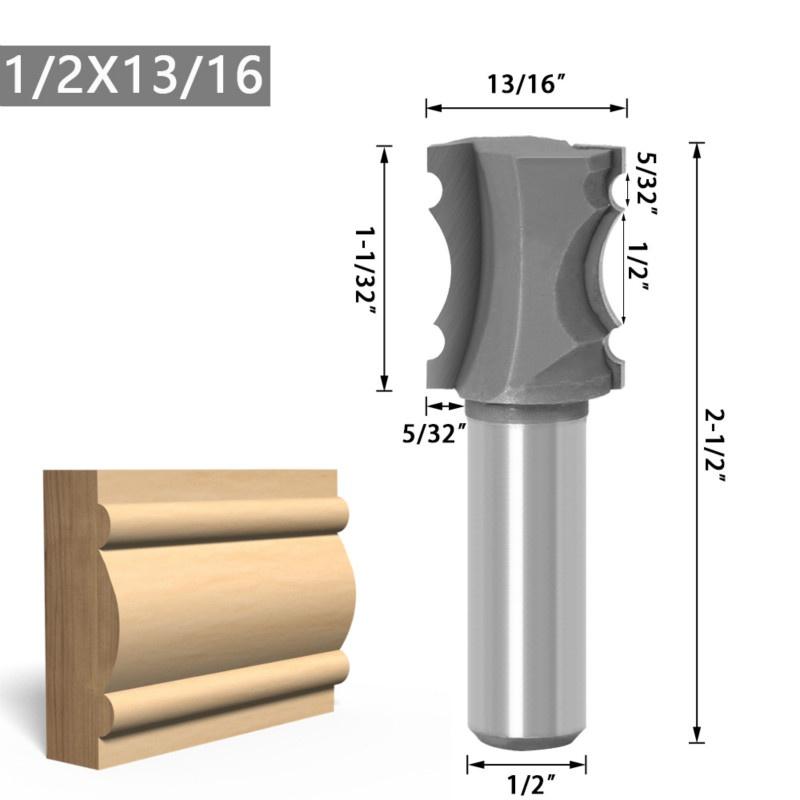 Buy 1Pc 12mm 1/2 Inch Shank Bead Molding Router Bit Flute & Beading ...