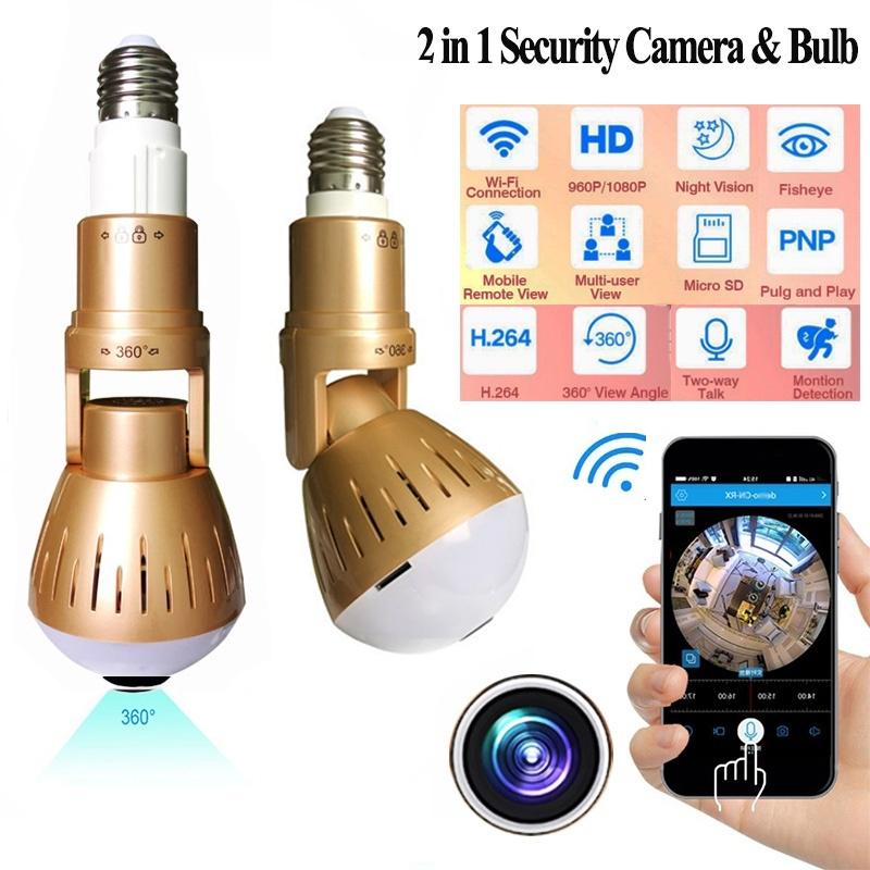 2 In1 Home Hidden Security Camera & Bulb Lamp HD 1080P Wifi Wireless ...