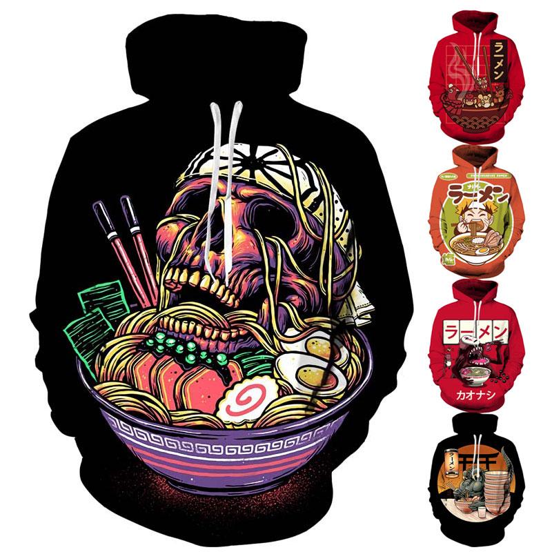 Buy Fashion 3D Japanese Style Ramen Noodles Printed Hoodie Unisex ...