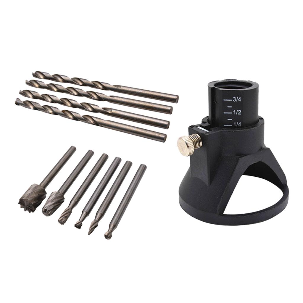 Buy Rotary Multi Tool Cutting Guide Attachment Kit Router Drill Bits ...