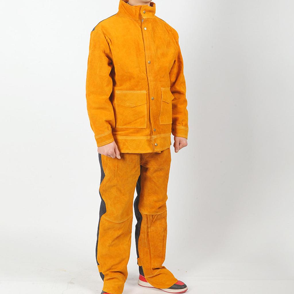 Buy Welding Clothing Suit Heavy Duty Leather Heat Resistant Blacksmith ...