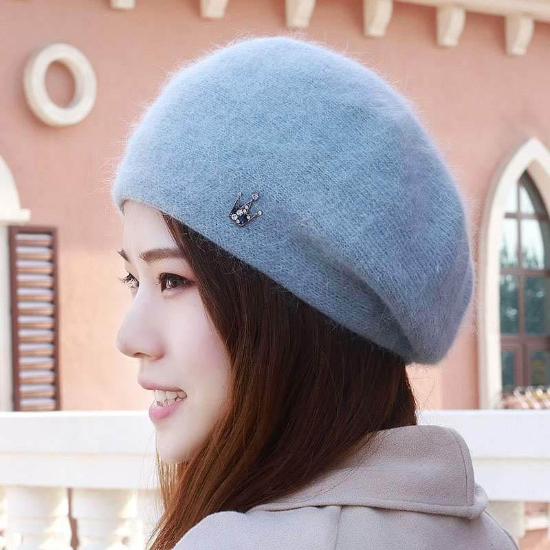 💰Kaufe Winterhut Frauen Baskenmütze Korean Printmaker Hut Warm Süßes ...