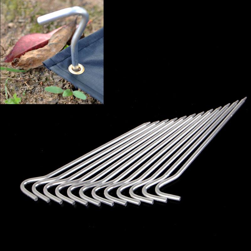 8/12 Pcs Picnic Outdoor Camping Fishing Canopy Tent Pegs Stakes Nails ...