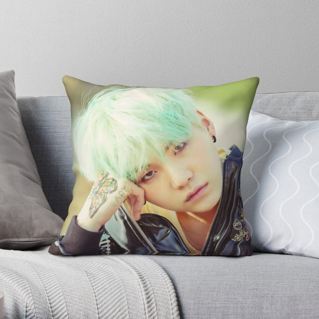 Buy Suga Pillowcase Polyester Linen Velvet Printed Zip Decor Pillow ...