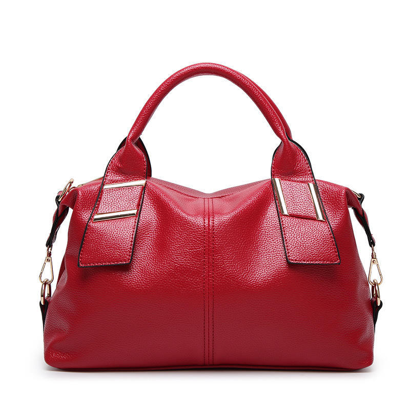 New autumn lychee pattern handbag big shoulder diagonal bag lady bag ...