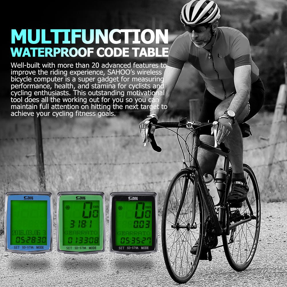 Buy SUNDING SD-579A Bicycle Computer Backlit Bike Cycling Speedometer ...