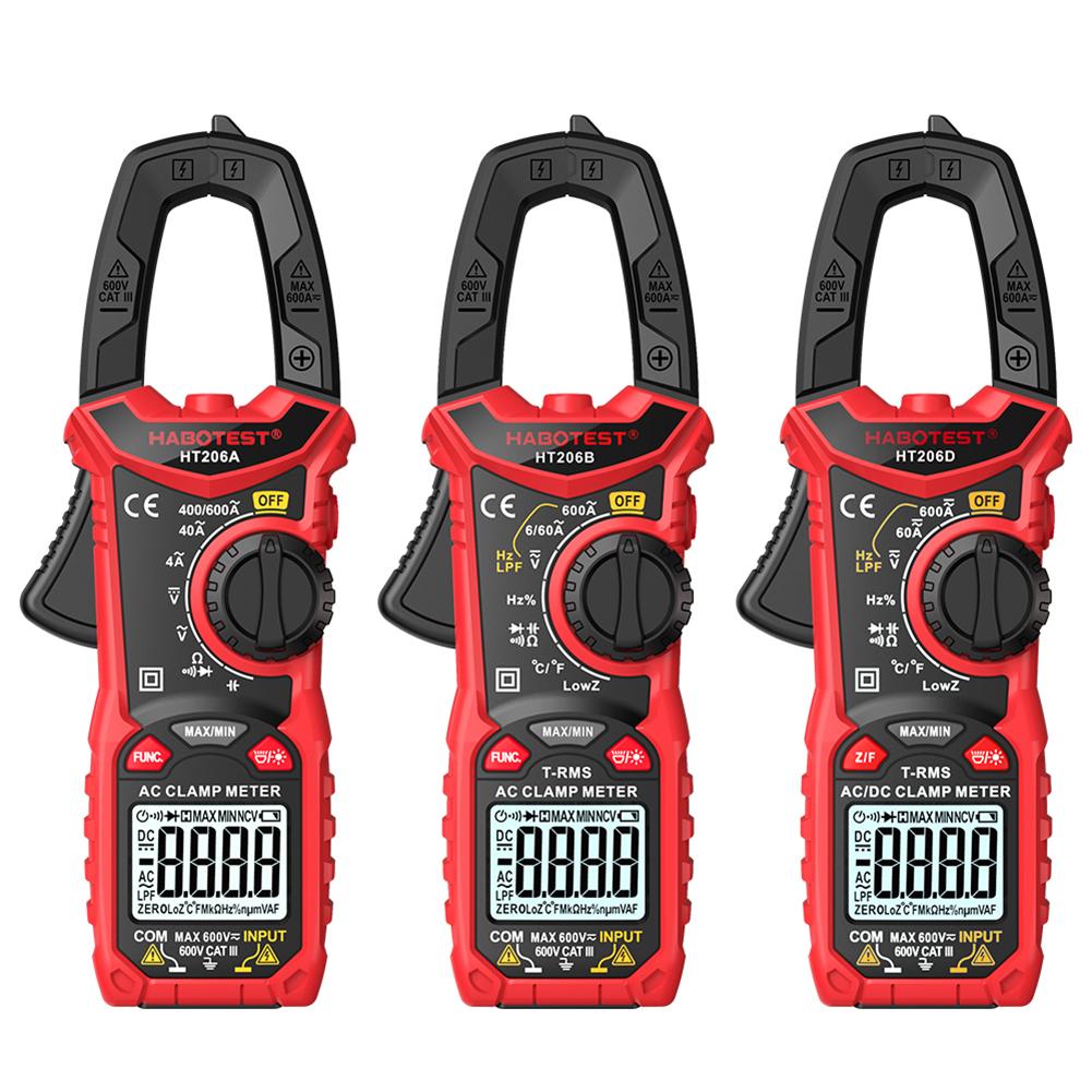 Amperometric Clamp ABS Amp Meter with Flashlight Clamp Multimeter for ...