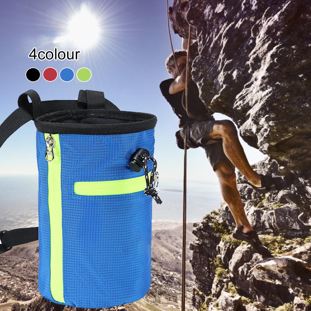 Climbing Chalk Bag with Zippered Pockets Waist for Bouldering Lifting ...