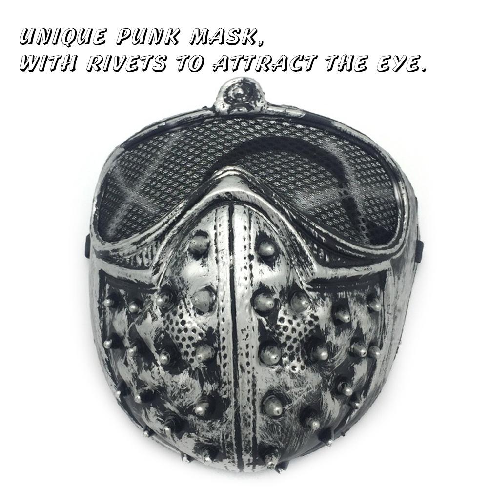 Buy 1PC Steampunk Rivet Mask Scary Horror Half Face Mask for Masquerade ...