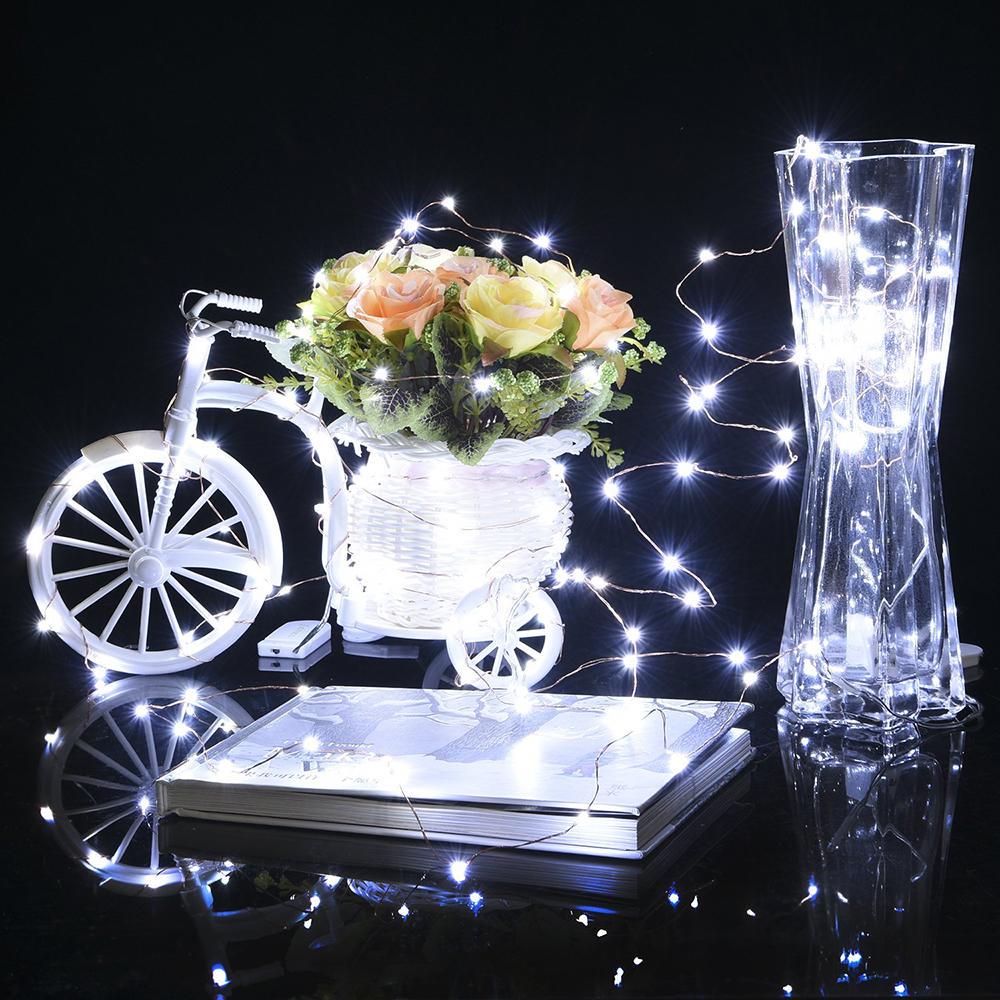 Buy Copper Wire Fairy Light String Garland 2M 5M Festival Wedding Party ...