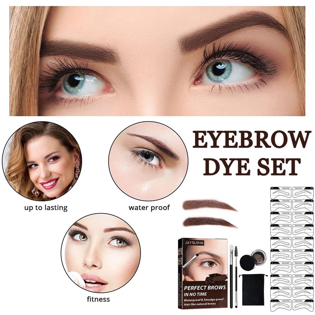 Buy Eyebrow Set With Eyebrow Brush, Easy To Color, Waterproof And Long ...