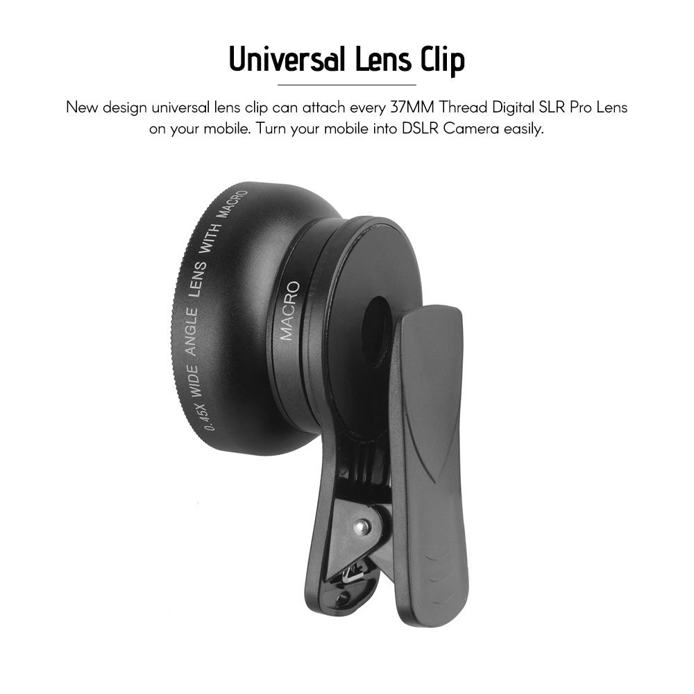 Buy APL-0.45WM Phone Lens Kit 0.45X Super Wide Angle & 12.5X Super Macro Lens HD Camera Lenses ...