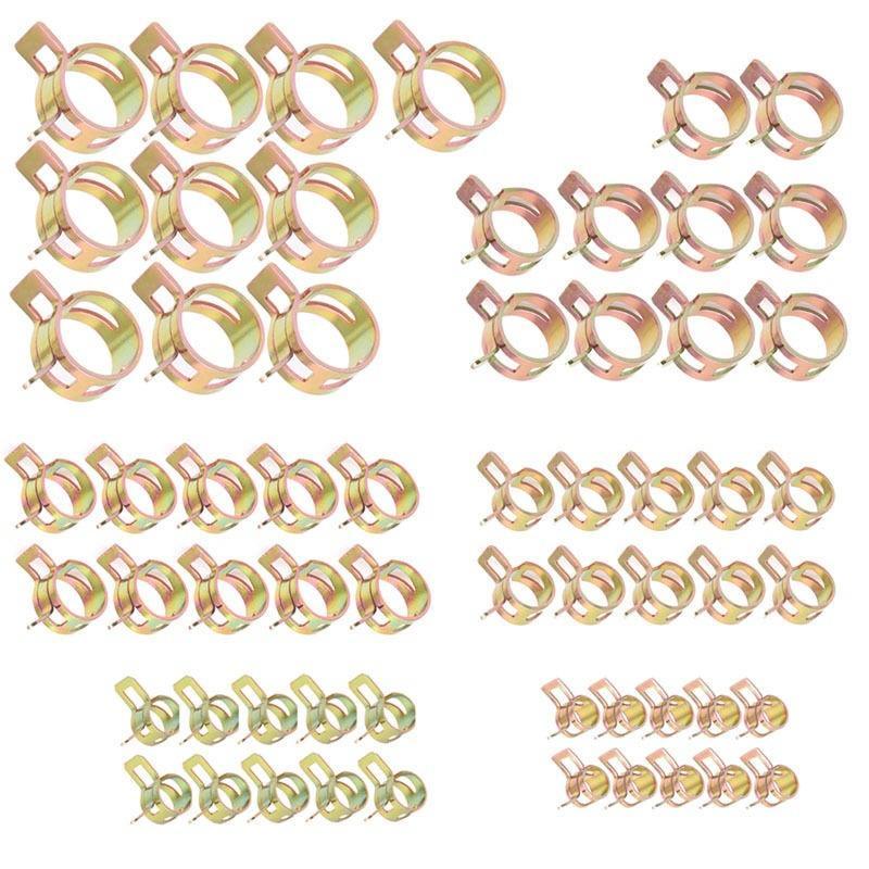 60Pcs 6-15mm Spring Clips Fuel Oil Water Hose Clip Pipe Tube Clamp ...
