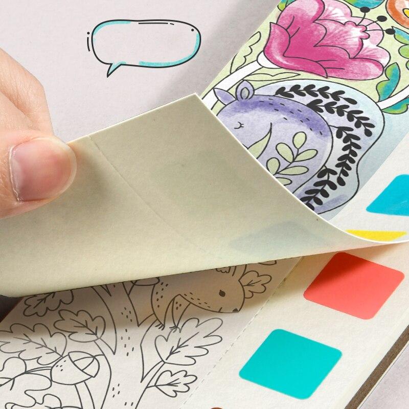 Cheap Travel Pigment Coloring Book Solid Watercolor painting Book Paint ...