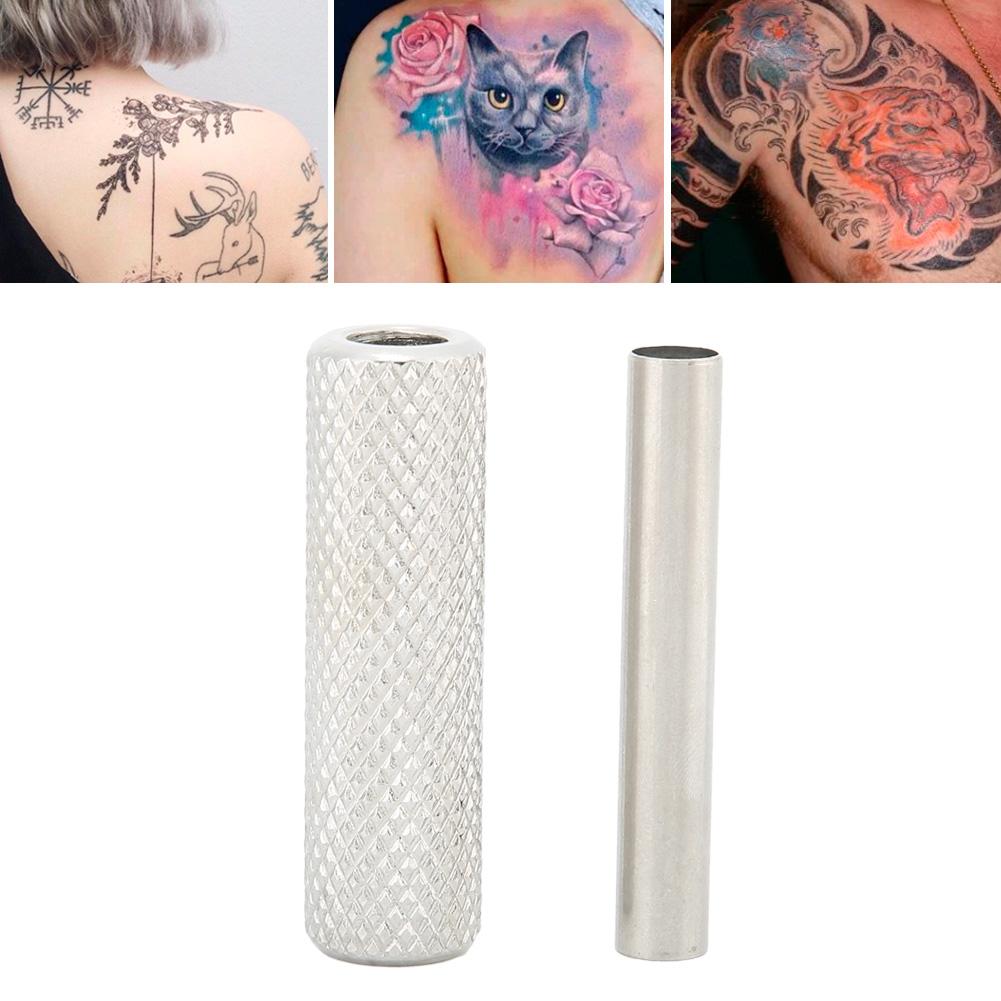 Buy Knurled Handle Stainless Steel 16mm Tattoo Grip Tattoo Machine ...