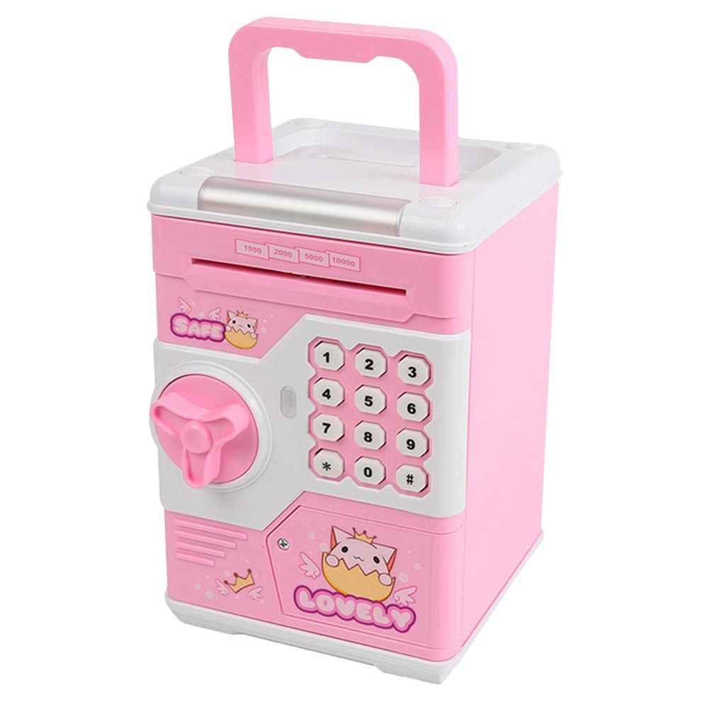 Buy Electronic Piggy Bank Boxes with Password Mini ATM Machine (Pink ...