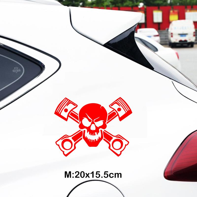 Perets sticker death skull on car funny vinyl stickers for auto stying ...
