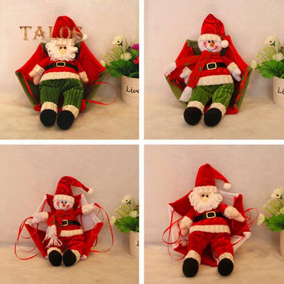 Buy Xmas Parachute Snowman Santa Claus Ornament Christmas Tree Hanging ...