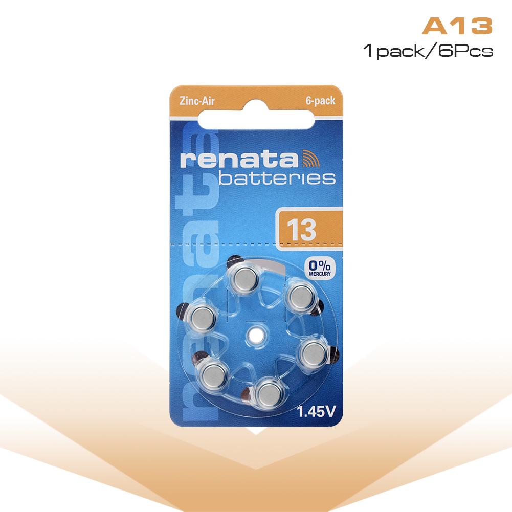 Buy 6Pcs ZA13 PR48 Hearing Aid Battery 1.45V AC13 V13A DA13 13A Button Batteries at affordable ...