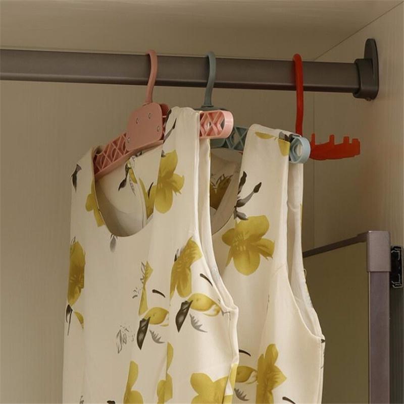 Buy 1 Piece Multi-Functional Dual Hanger Folding Clothes Hanger ...